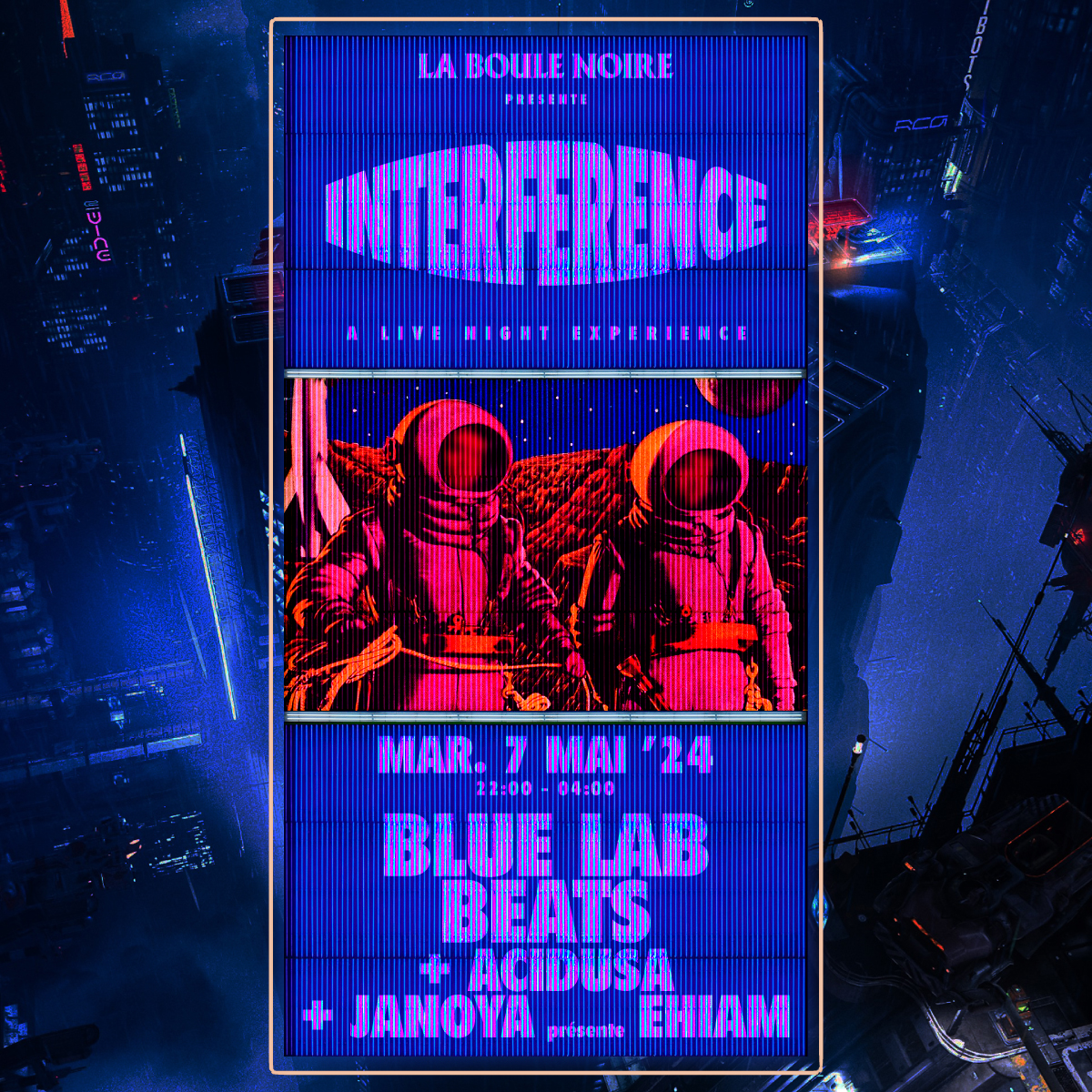 INTERFERENCE : Blue Lab Beats + Acidusa + EHIAM - La Boule Noire